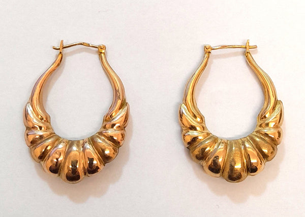 9ct Rose Gold Fancy Creole Earrings 2.93gr | Richard Miles – Richard ...